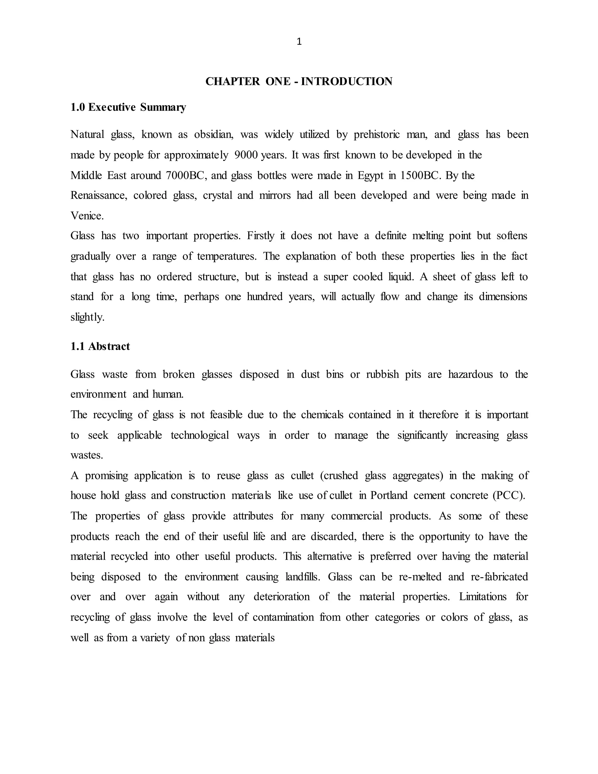 Glass Recycling PROJECT | DOCX