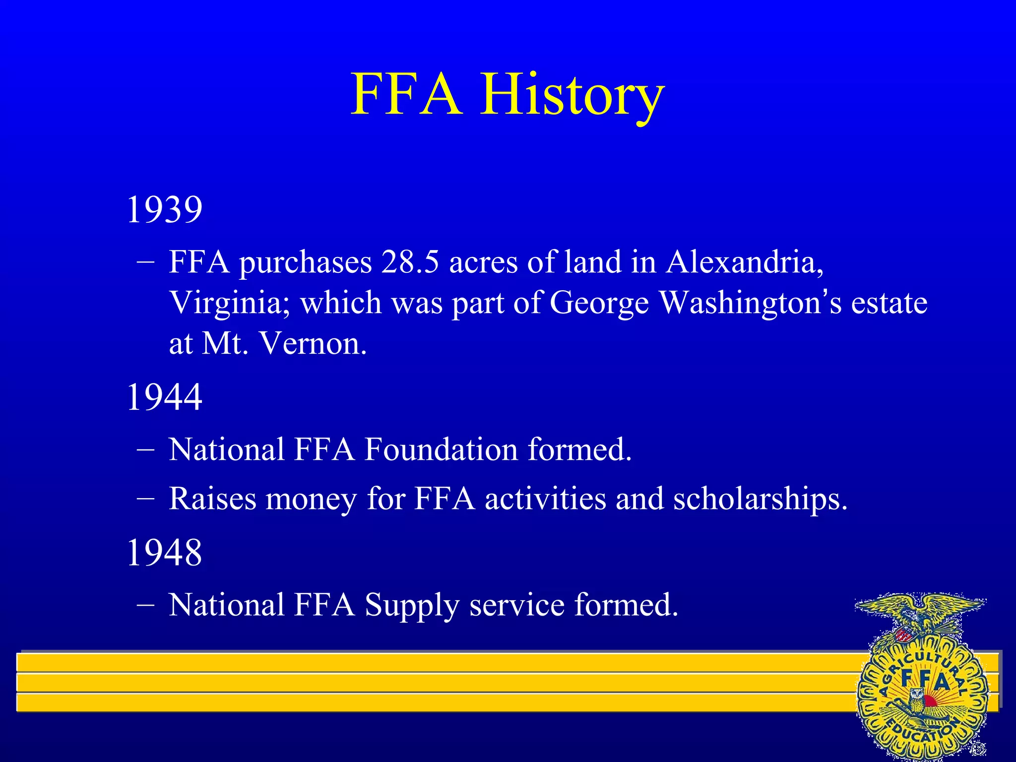 Ffa history | PPT