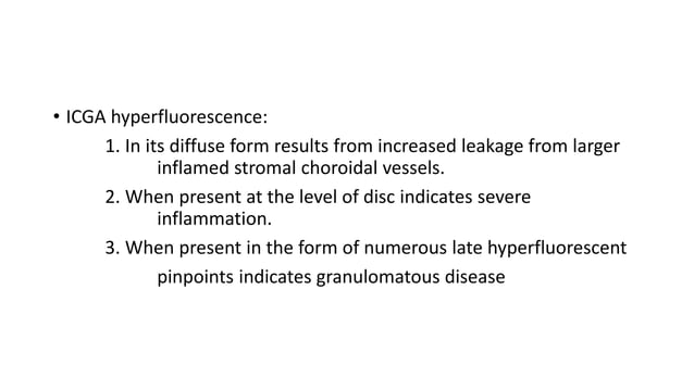 FFA and ICGA in posterior uveitis | PPTX