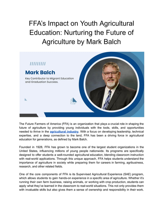 FFA’s Impact on Youth Agricultural Education_ Nurturing the Future of ...