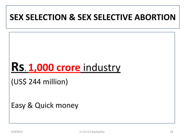 Female Feticide | PPTX | Infertility | Reproductive Health