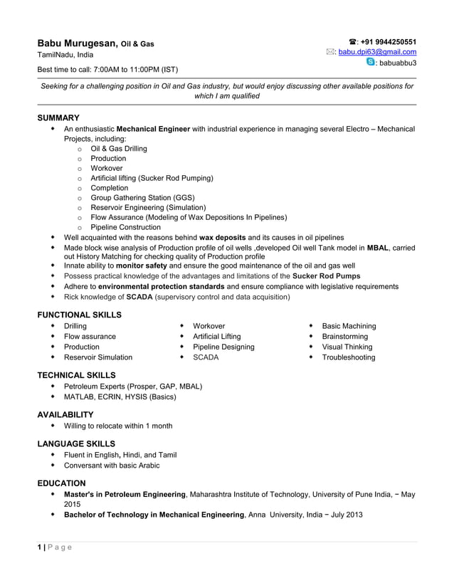 Babu resume. | PDF | Business | Business and Finance