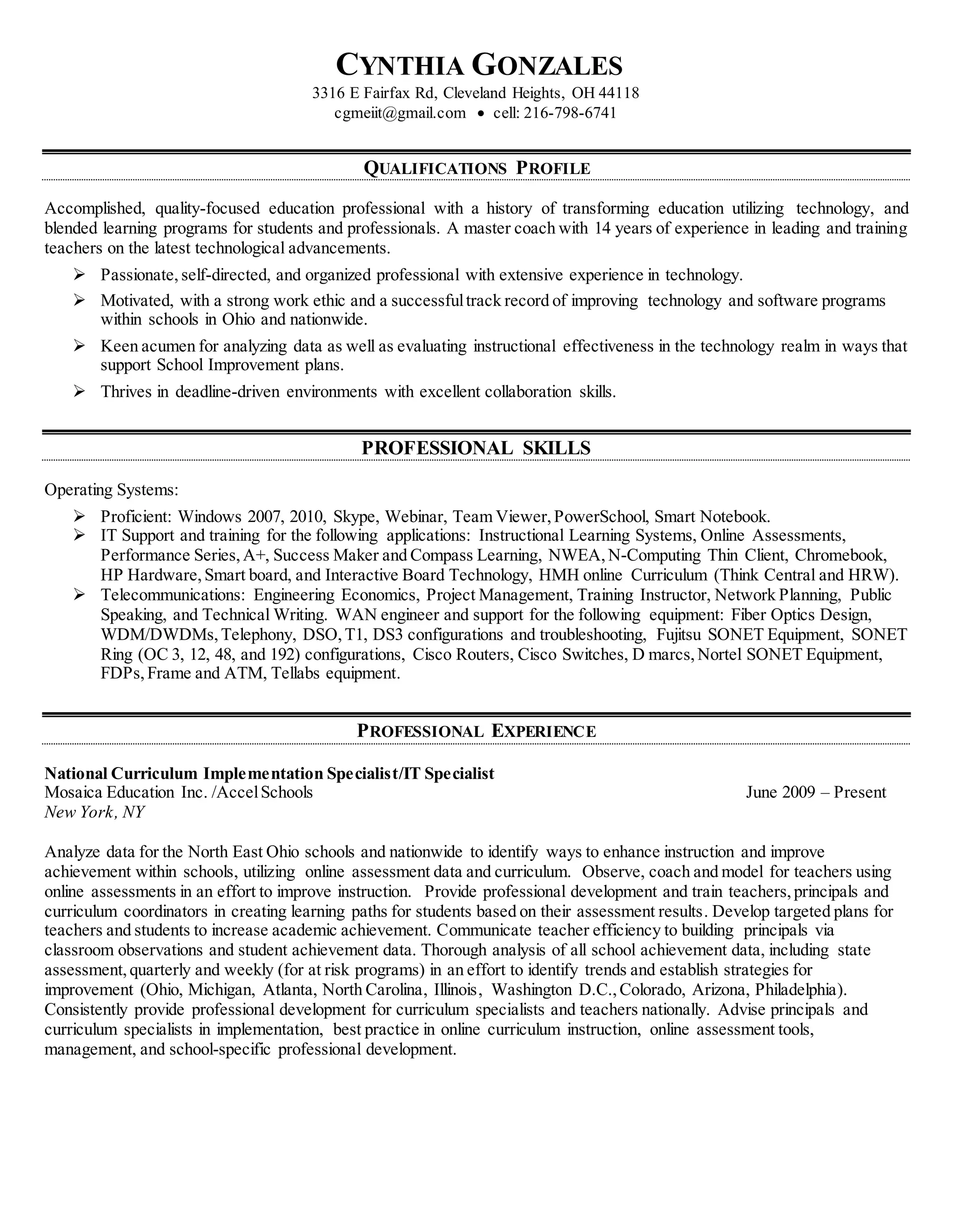Cynthia Gonzales Resume 4 | DOCX
