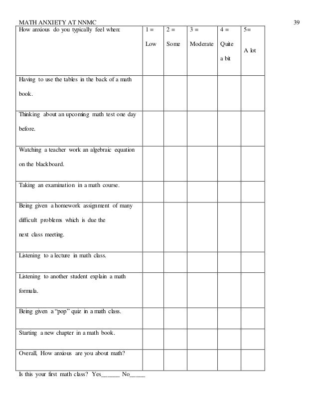 Establishing a Baseline for Math Anxiety at NNMC 2015.vers1