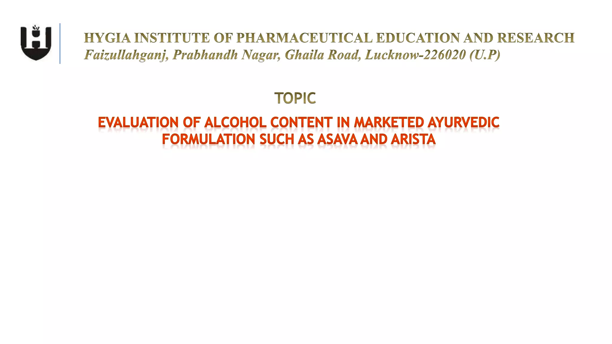 Identification of alcohol content in asava and arista.pptx