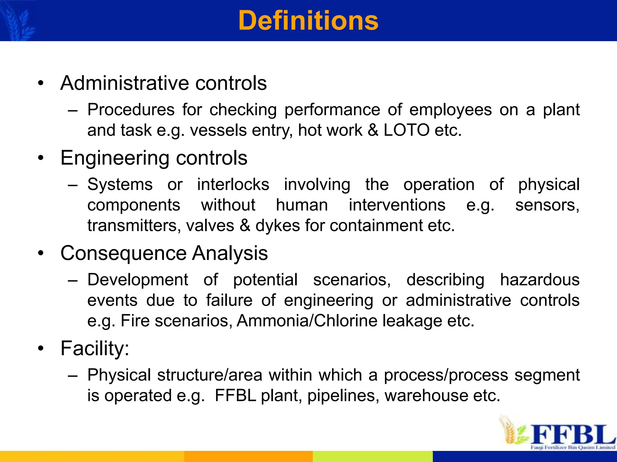 FFBL Emergency Response Plan - Fire - Ammonia - Chlorine (10-10-2018).pptx