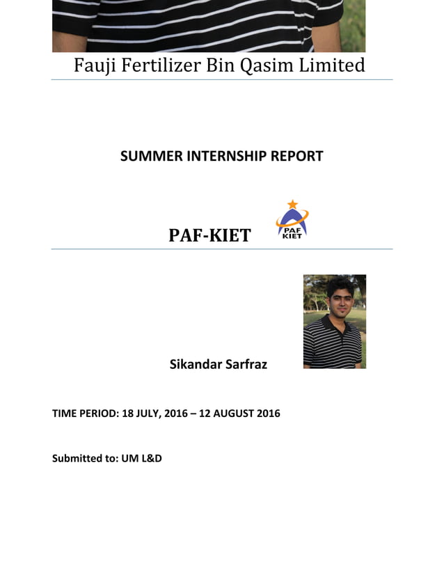 Ffbl internship report | PDF | Agriculture | Industries