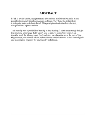 Ffbl internship report | PDF