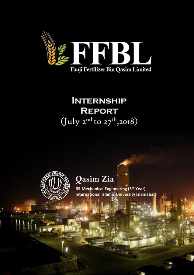 Ffbl intership report of mechanical engineering by qasim zia | PDF