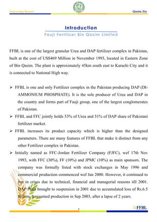 Ffbl intership report of mechanical engineering by qasim zia | PDF