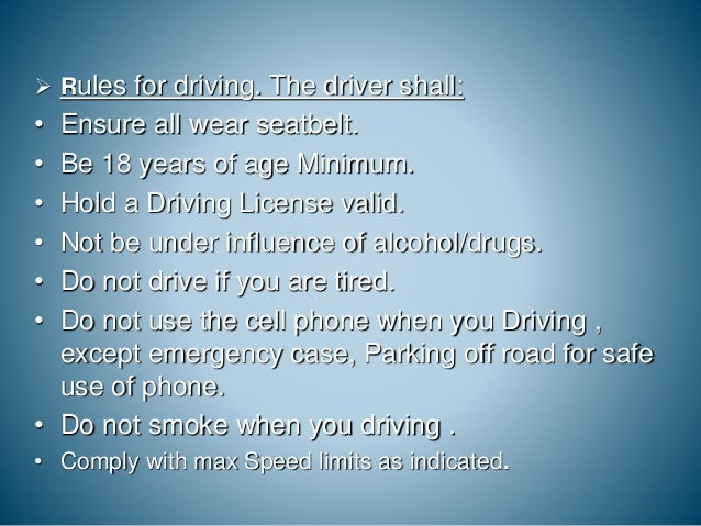 Journey Management and Safely Driving Procedure Journey Management and Safely Driving Procedure