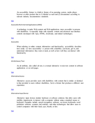 508 compliance documentation for site | DOCX