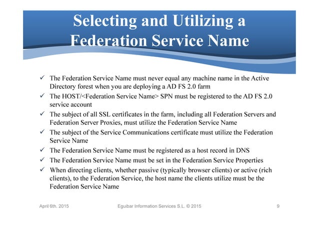 Federation Services | PPT