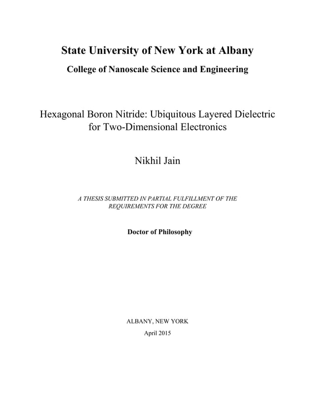 Hexagonal Boron Nitride - Ubiquitous Layered dielectric for Two-Dimensional Electronics | PDF