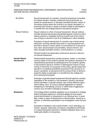 Sexual Assault Policy for Students | PDF