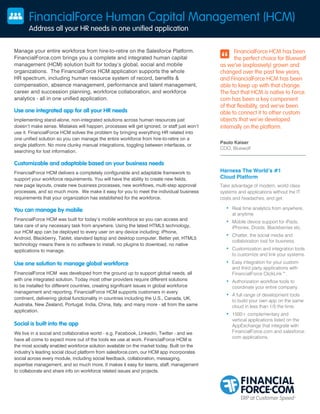 FinancialForce Human Capital Management (HCM) Datasheet | PDF