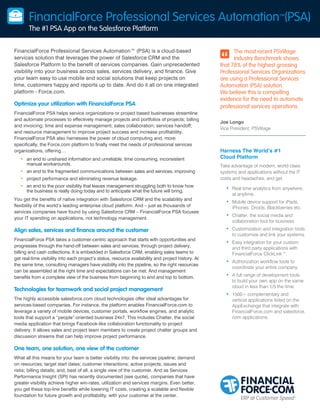 FinancialForce Professional Services Automation (PSA) Datasheet | PDF ...