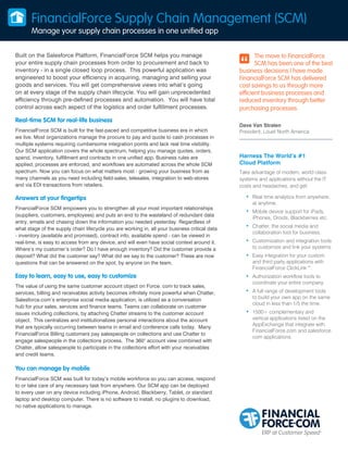 FinancialForce Supply Chain Management (SCM) Datasheet | PDF