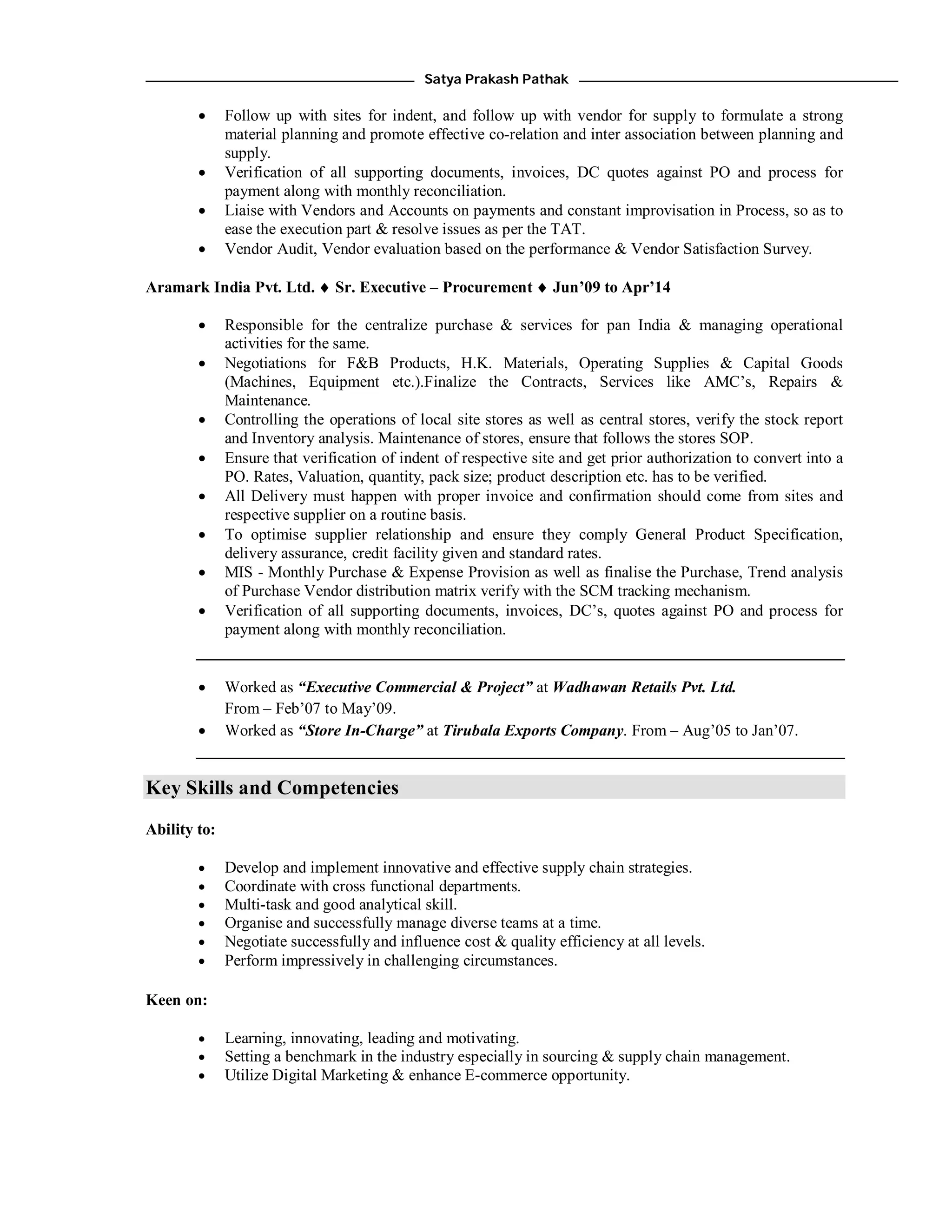 Manager Procurement and SCM | PDF