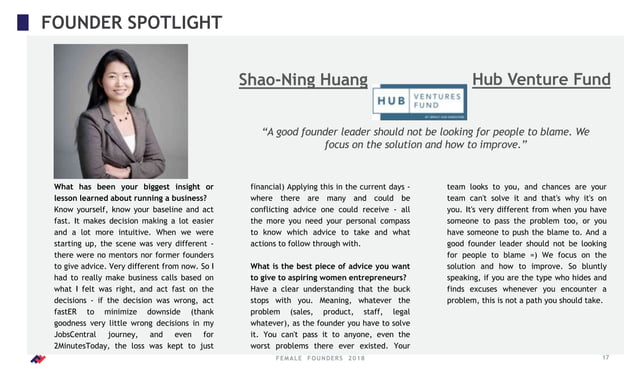 2018 Female Founders Singapore Ecosystem Overview | PPT