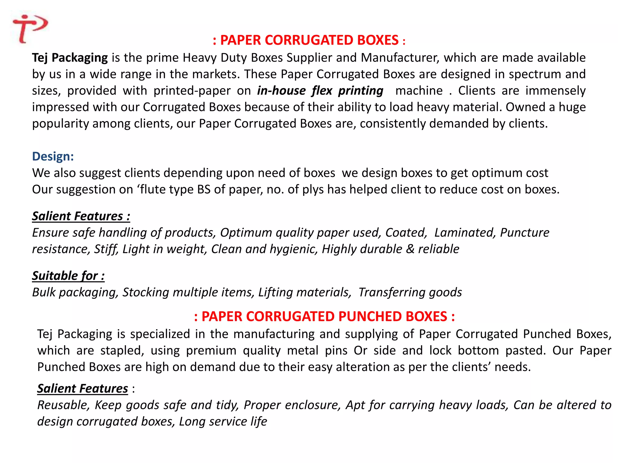Tej Packaging intro | PPSX