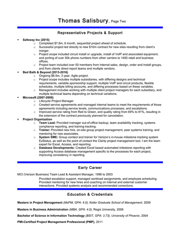 Resume for Thomas Salisbury | PDF