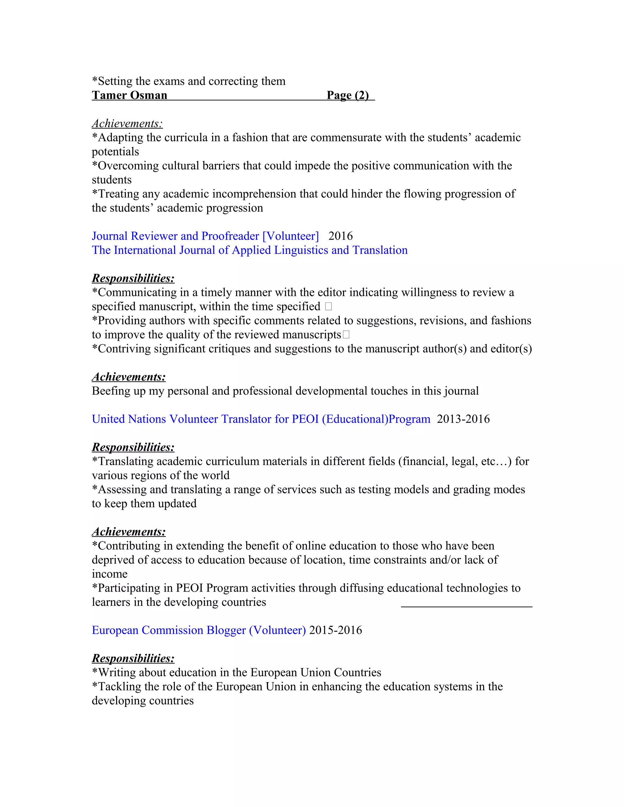 1-2016 Portfolio of Credentials-Teaching | DOC