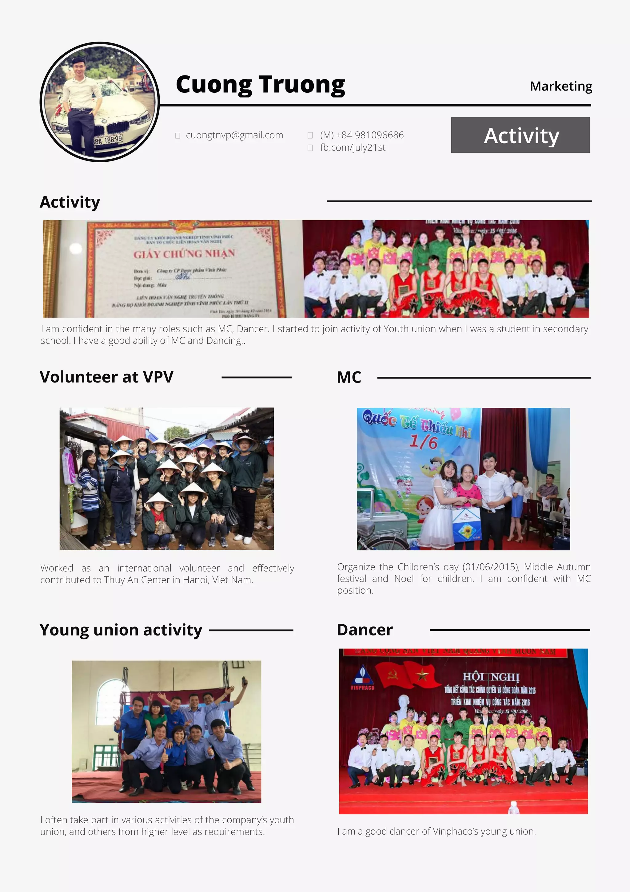 TruongNgocCuong_CV_V1 | PDF | Business Administration | Business