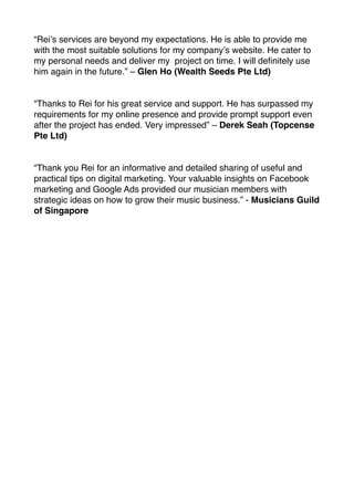 Testimonial for Rei | PDF