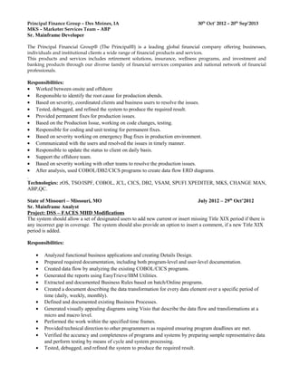 Mainframe Developer - Pokuri - Updated | PDF