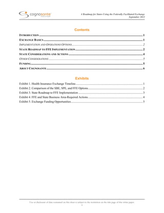 A Roadmap for States Using the Federally Facilitated Exchange | PDF