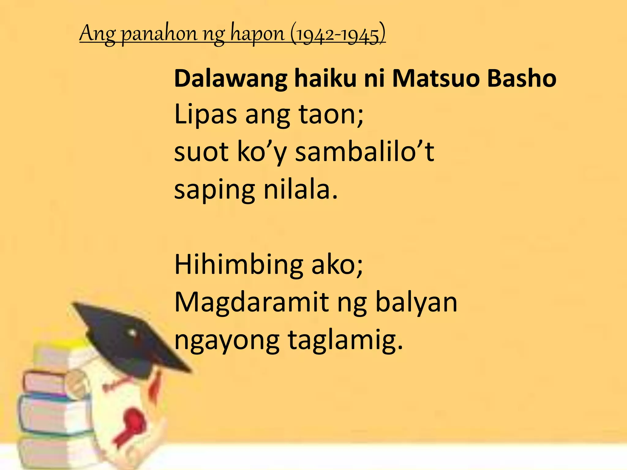 Haiku sa panahon ng hapon | PPTX