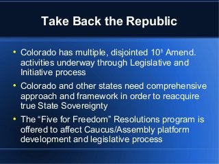 Five For Freedom Overview