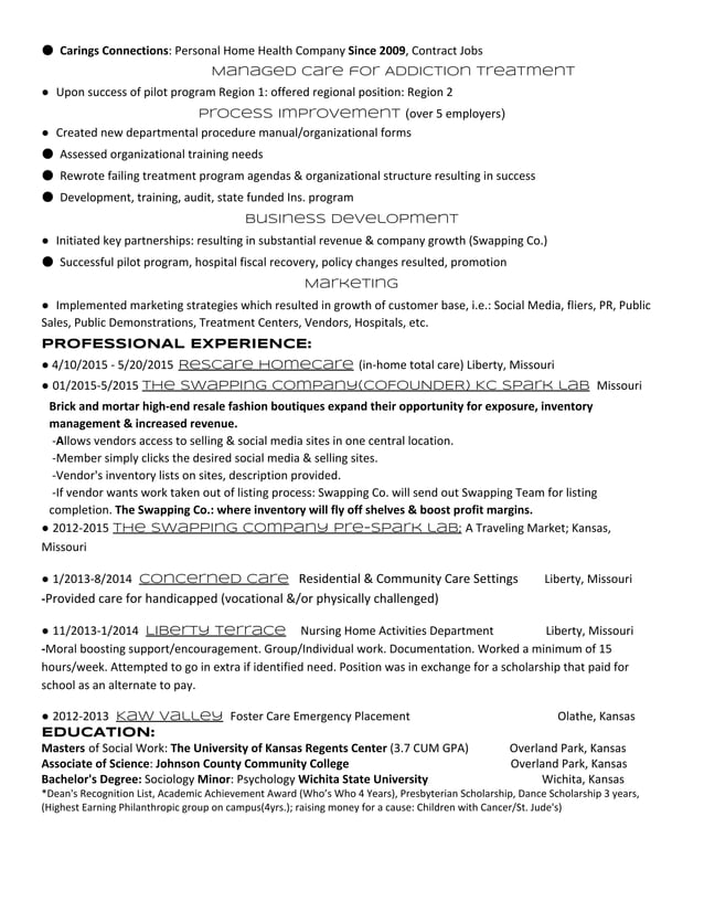 The Resume of Angela Mermis | PDF | Sales | Business