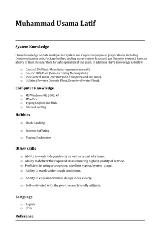 Usama C | DOC | Technology & Computing