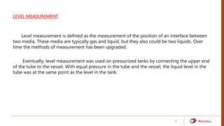 LEVEL MEASUREMENT confirmed | PPTX
