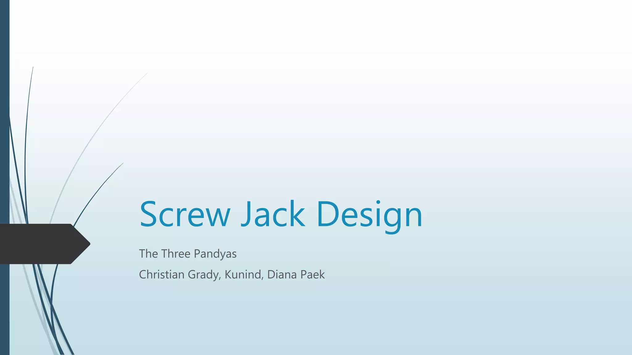 Screw Jack Design | PPTX
