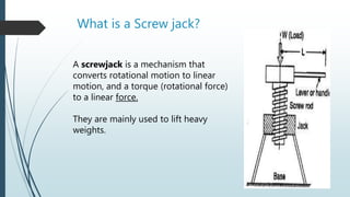 Screw Jack Design | PPTX