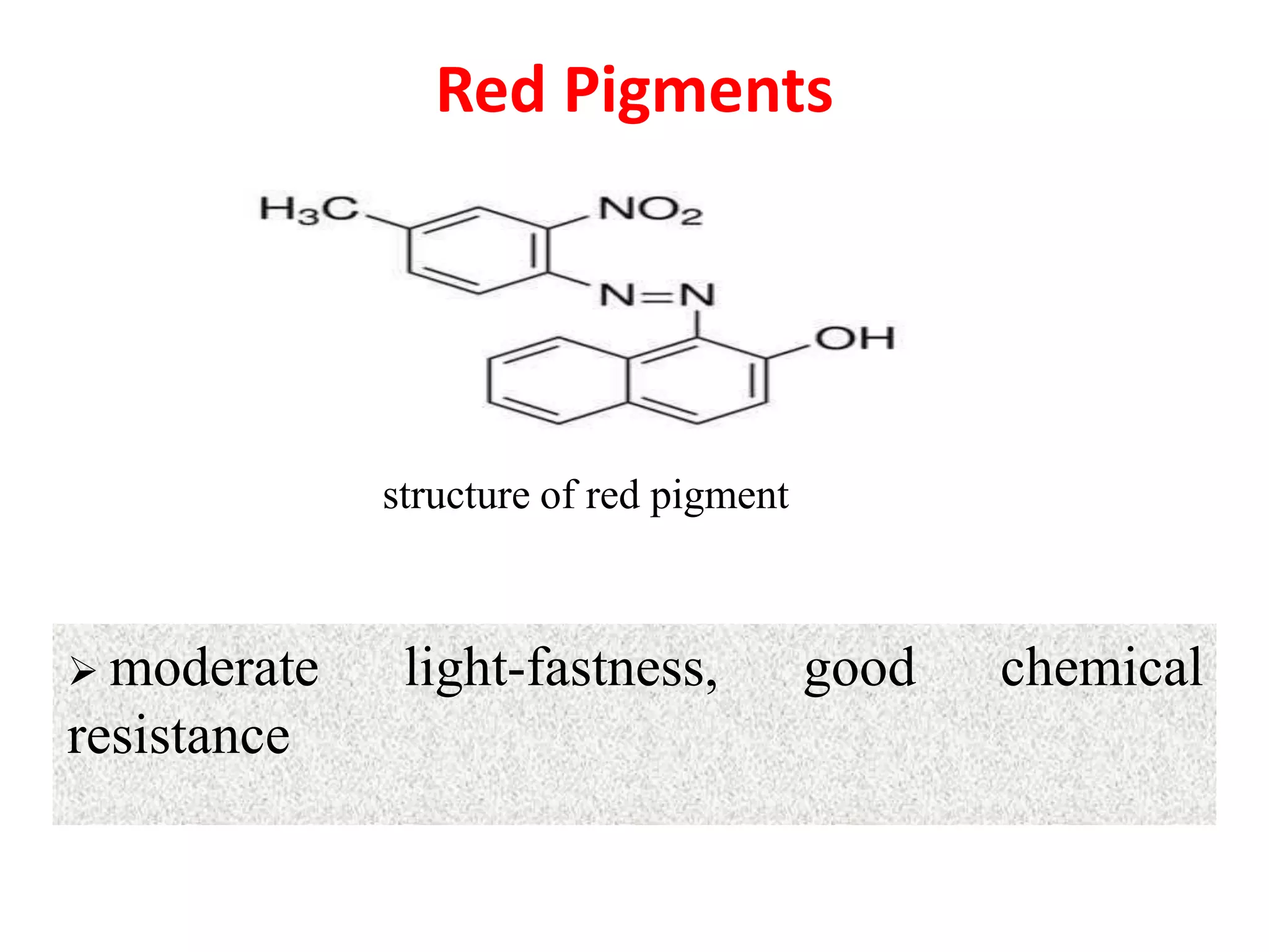 pigments and their characterstics | PPTX