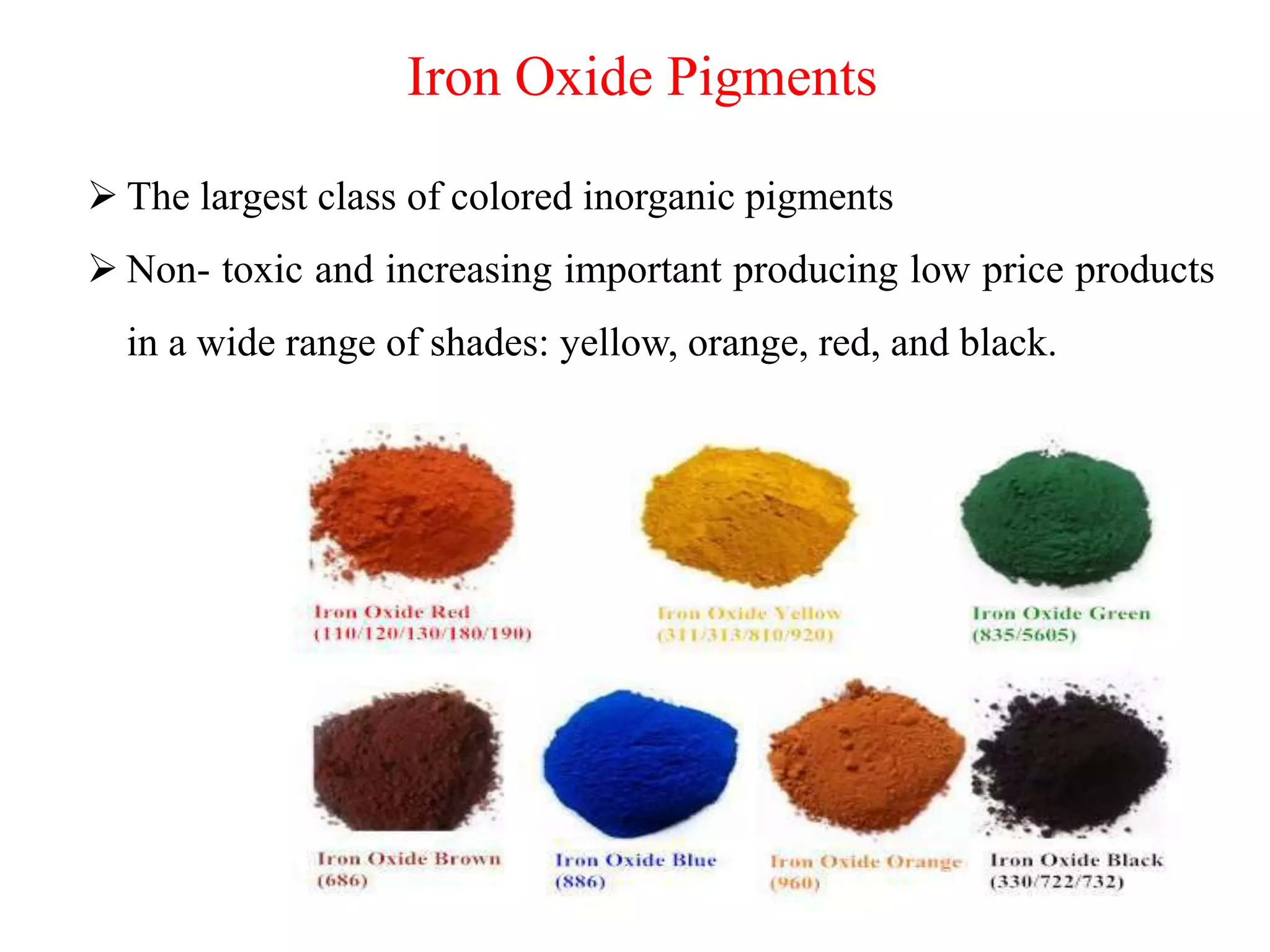 pigments and their characterstics | PPTX