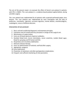 perforation | DOCX | Digestive Disorders | Diseases and Conditions