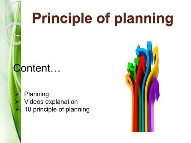 principle of planning | PPTX | Business | Business and Finance