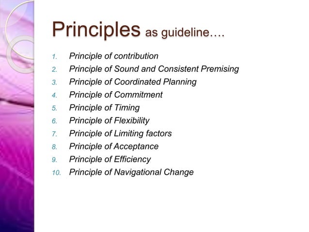 principle of planning | PPTX | Business | Business and Finance