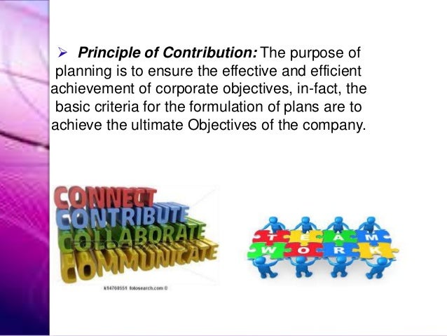 principle of planning