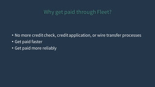 Fleet Booking & Payment - Freight Forwarder Guide | PPT
