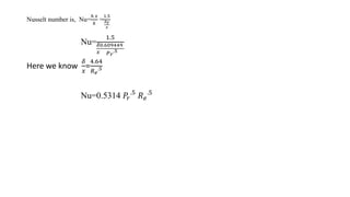 Derivation Of Nusselt Number For Flow Of Liquid Metal Over An ...