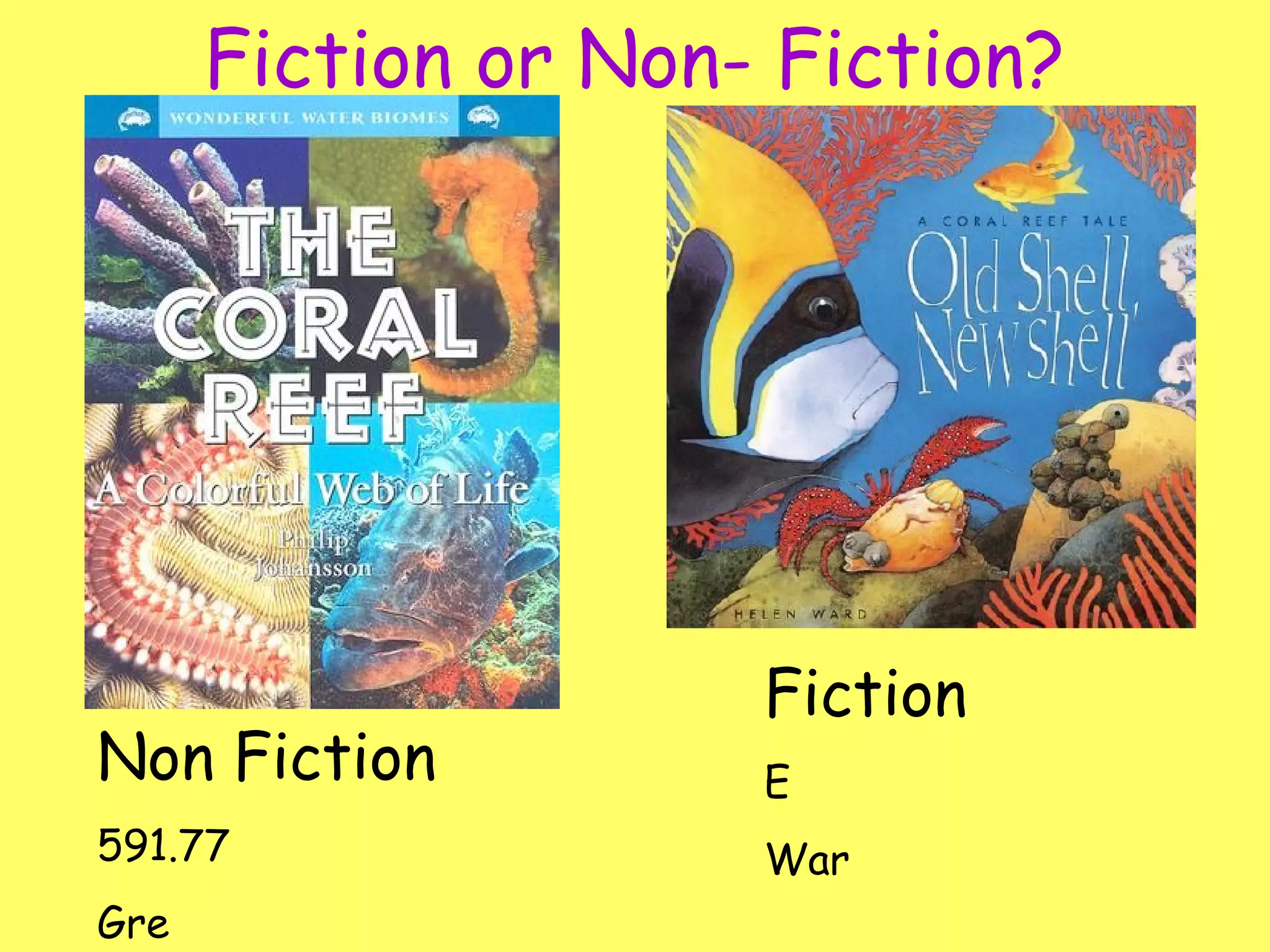 Fiction vs Non-Fiction Power Point | PPT