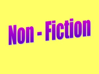 Fiction vs Non-Fiction Power Point | PPT