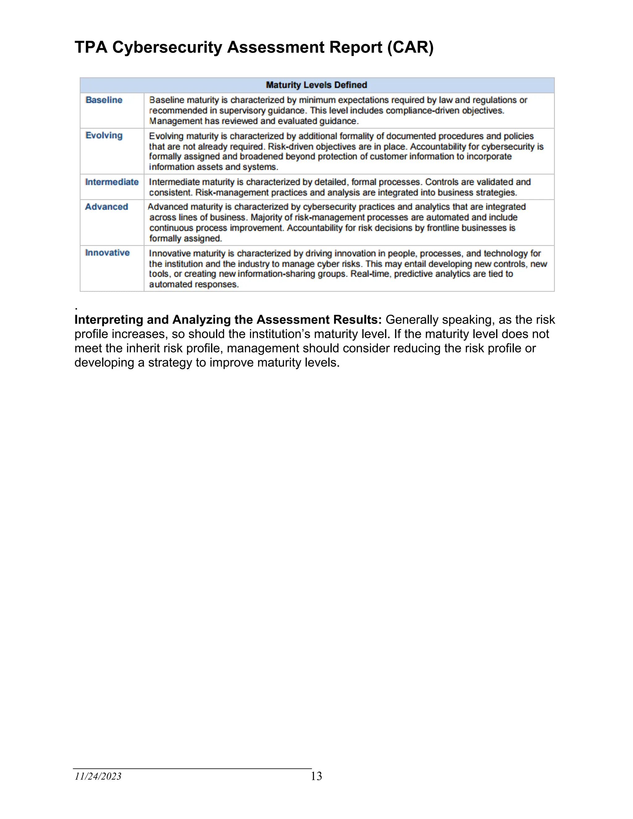 FFIEC Cybersecurity Assessment Report CAR Example .pdf