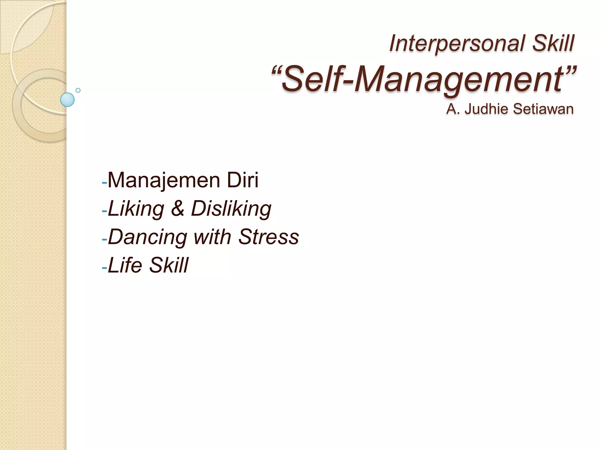 Manajemen Diri | PPSX